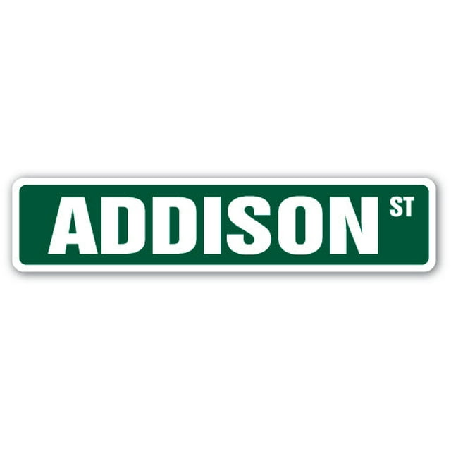 ADDISON Street Sign Childrens Name Room Sign | Indoor/Outdoor | 36 ...