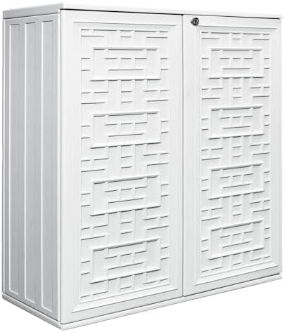 ADDOK 60-Gallon Storage Cabinet Light Weight Resin Indoor/Outdoor ...