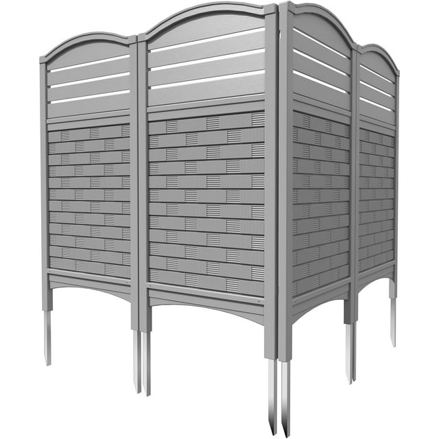 ADDOK Air Conditioner Fence Privacy Screen,Resin Outdoor Privacy Vinyl ...