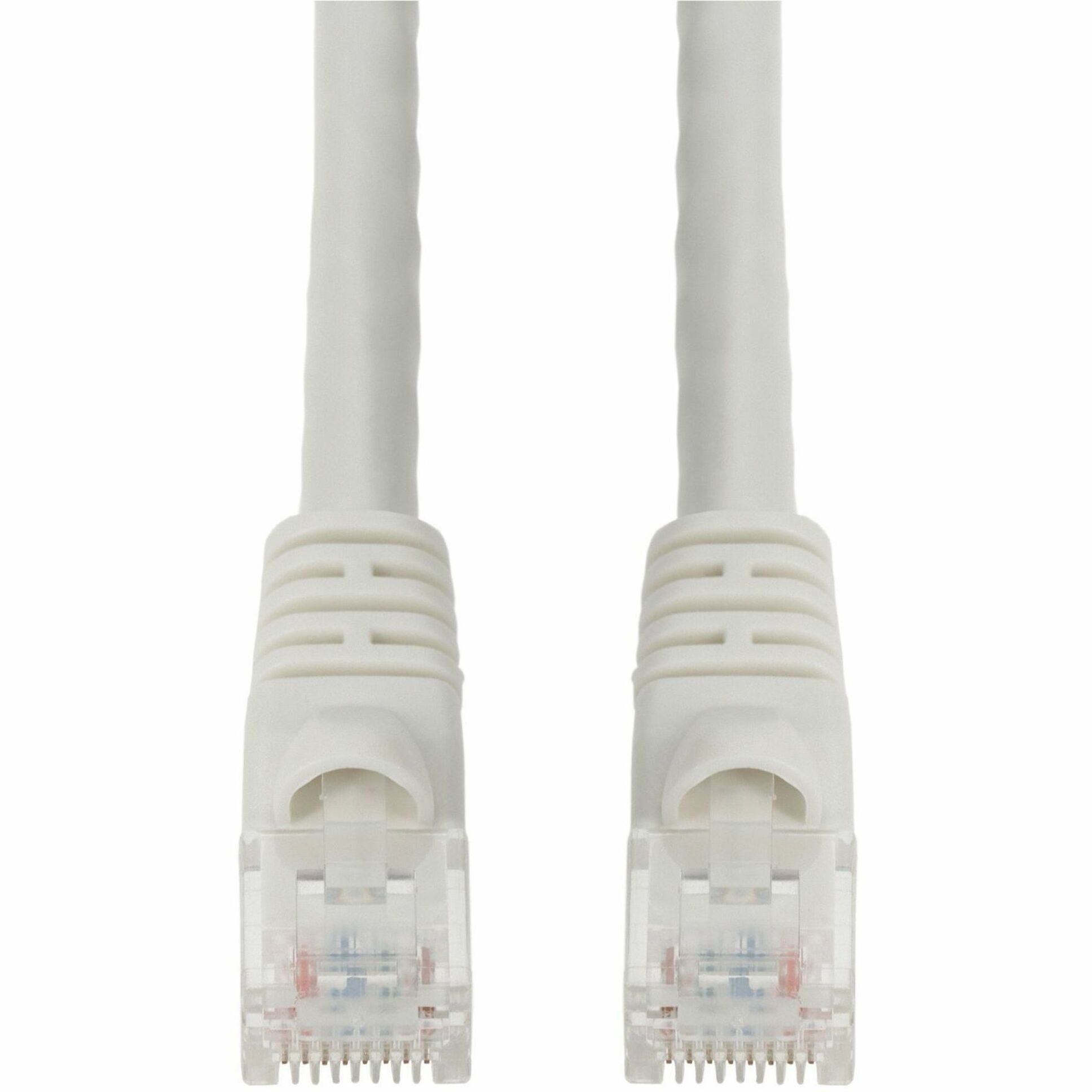 ADDON 20FT WHITE CAT 6A PVC ETHERNET CABLE SNAGLESS BUBBLE BOOT RJ-45 M ...
