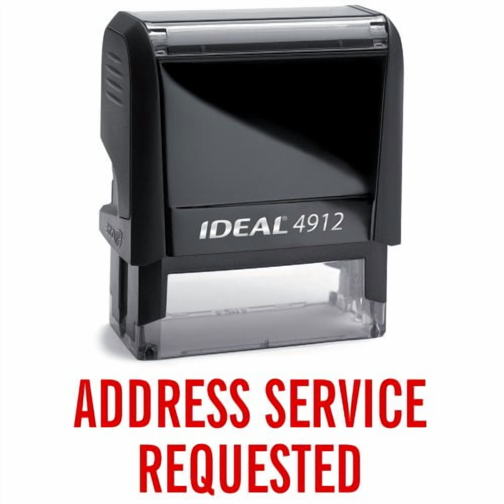 ADDRESS SERVICE REQUESTED Red Self-Inking Rubber Stamp - Walmart.com