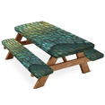 ADECORIVY Alligator Skin Animal Picnic Table Cover with Bench Covers ...