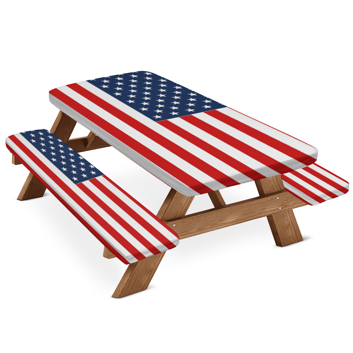 ADECORIVY American Flag Picnic Table Cover with Bench Covers ...