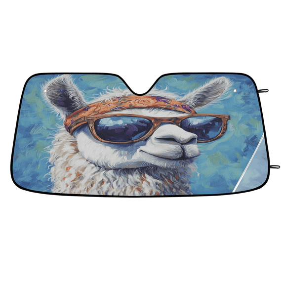 ADECORIVY Animal Alpaca Windshield Sun Shade Car Sunshade for Front ...