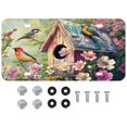 ADECORIVY Birdhouse Front License Plate, Colorful Birds Novelty Vanity ...