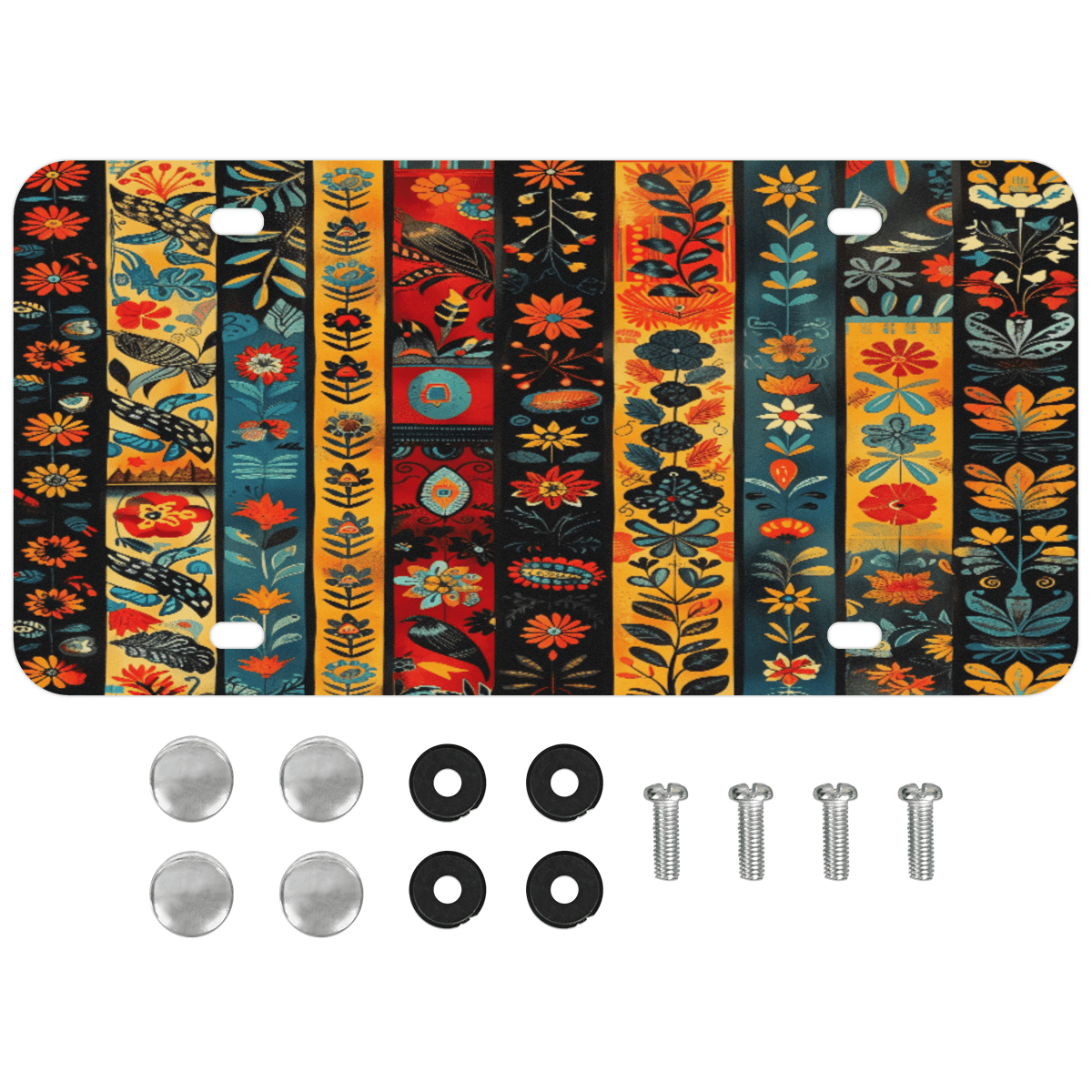 ADECORIVY Bohemian Style License Plate, Aluminum Decorative Novelty ...