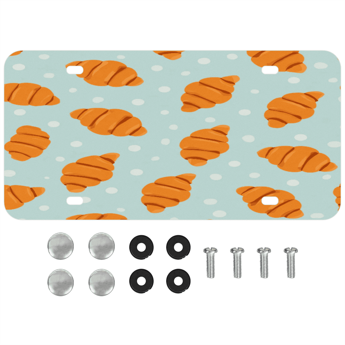 ADECORIVY Bread Croissant License Plate, Aluminum Decorative Novelty ...