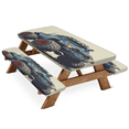 ADECORIVY Cartoon Monster Truck Picnic Table Cover with Bench Covers ...