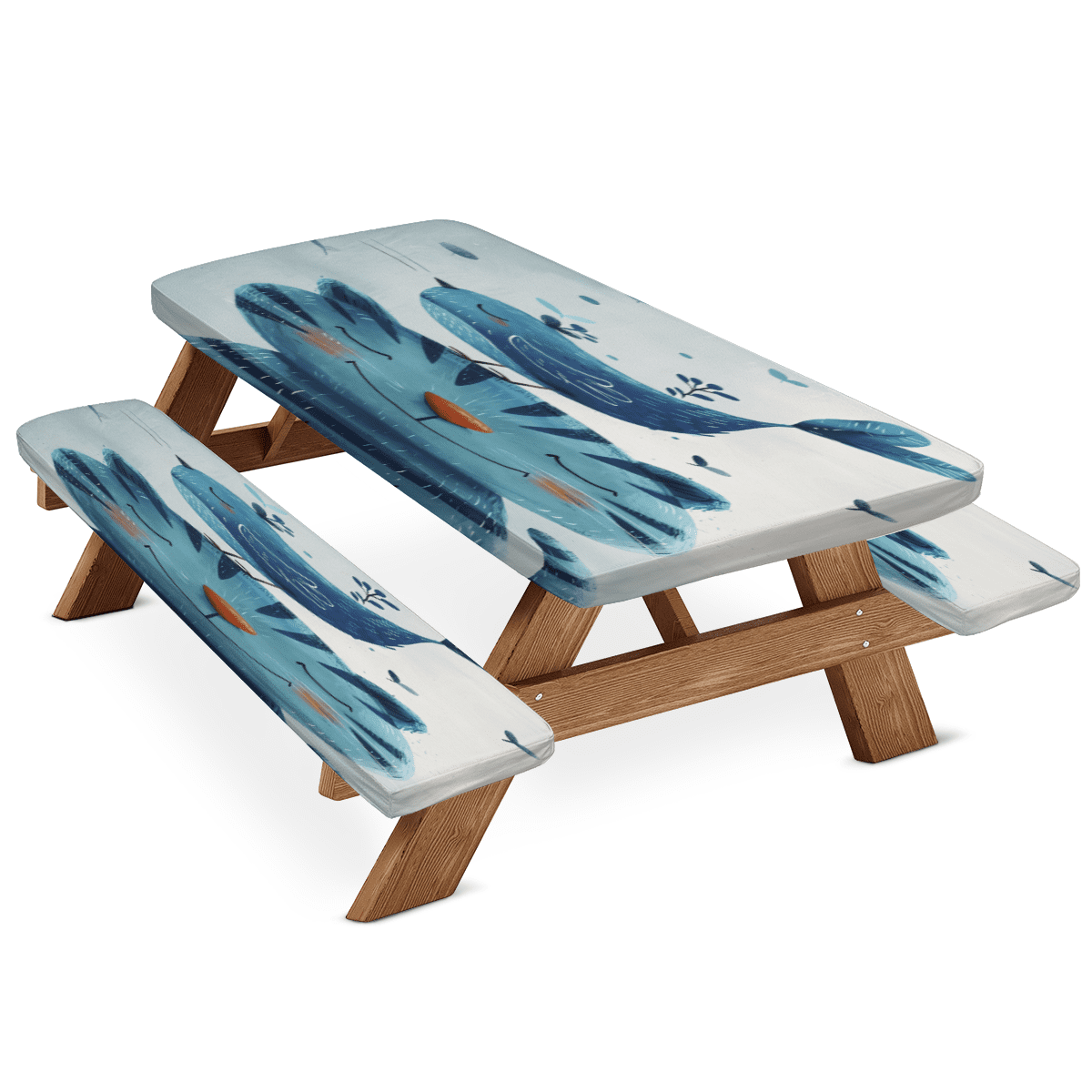 ADECORIVY Cat Bird Picnic Table Cover with Bench Covers, Waterproof ...