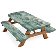 ADECORIVY Chinoiserie Vintage Style Mountain Picnic Table Cover with ...