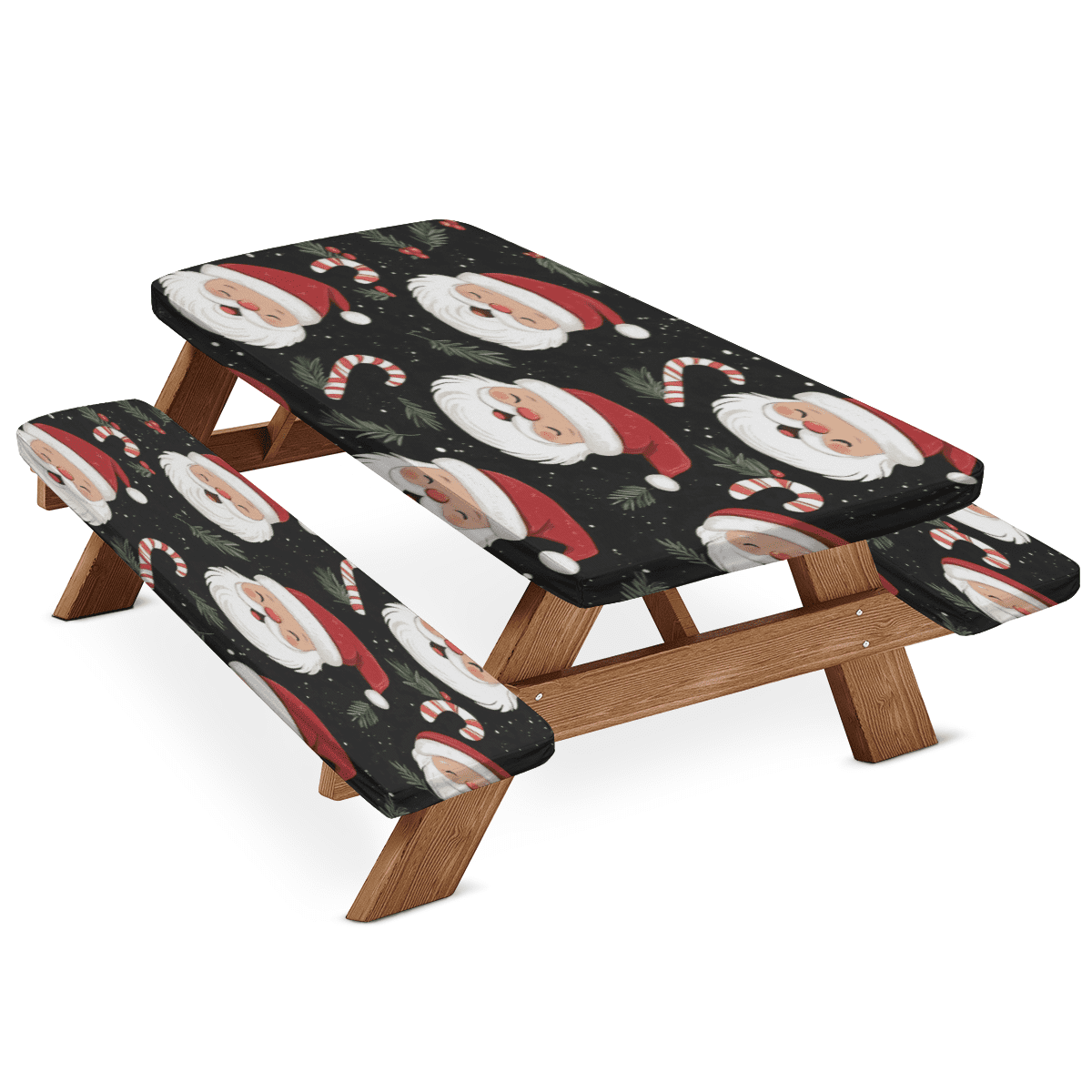 ADECORIVY Christmas Picnic Table Cover with Bench Covers, Waterproof ...