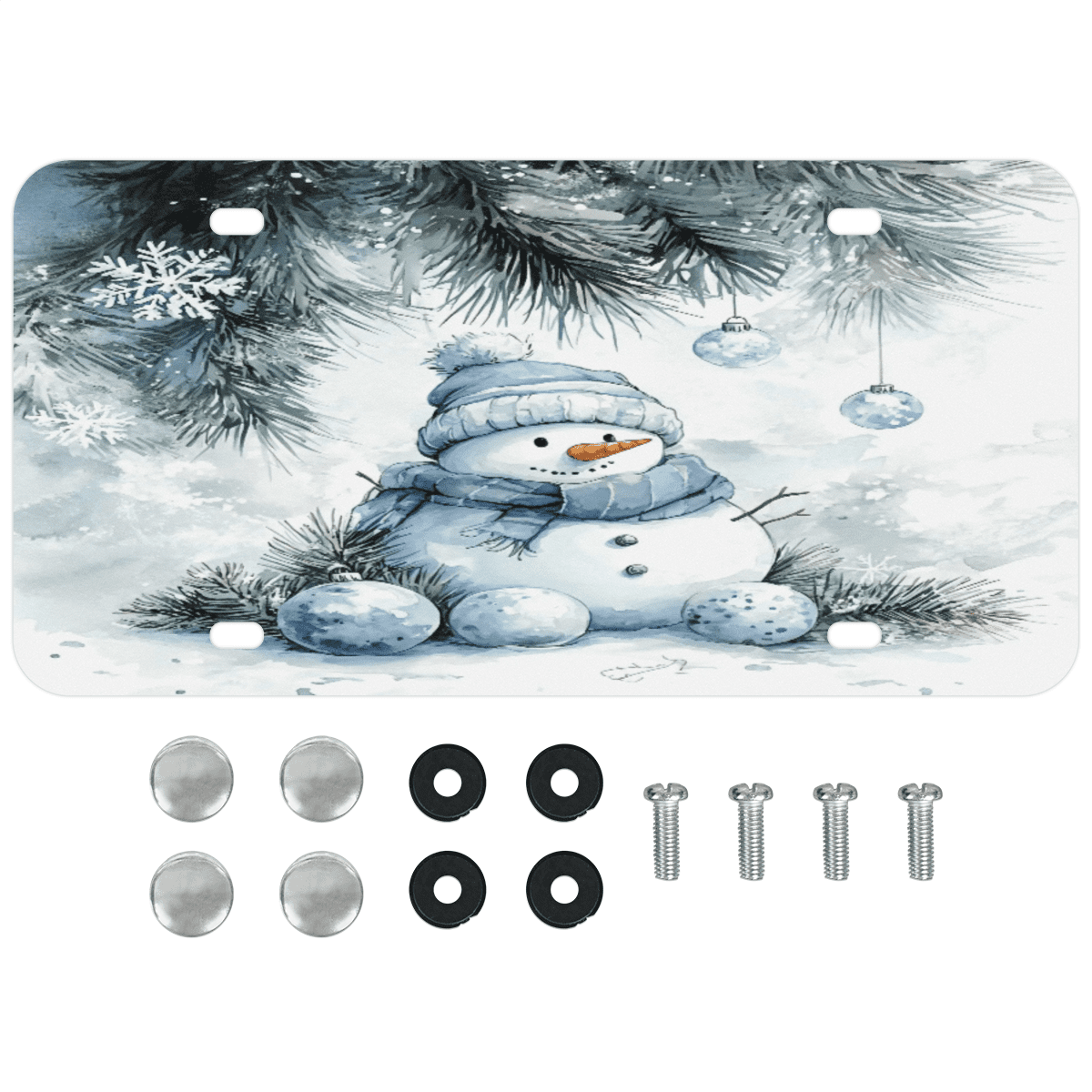 ADECORIVY Christmas Snowman Front License Plate, Xmas Snow Novelty ...