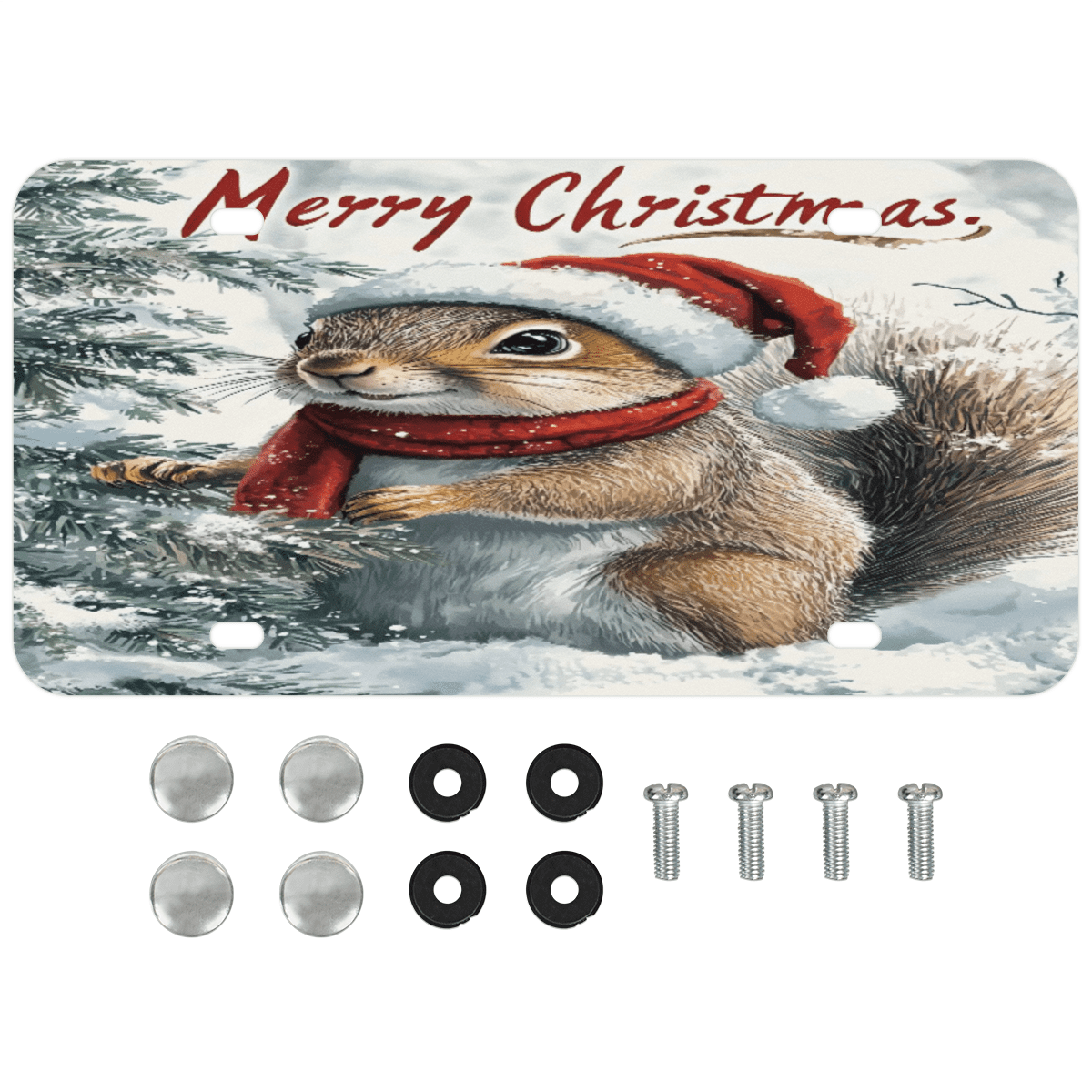 ADECORIVY Christmas Vintage Front License Plate, Merry Christmas ...