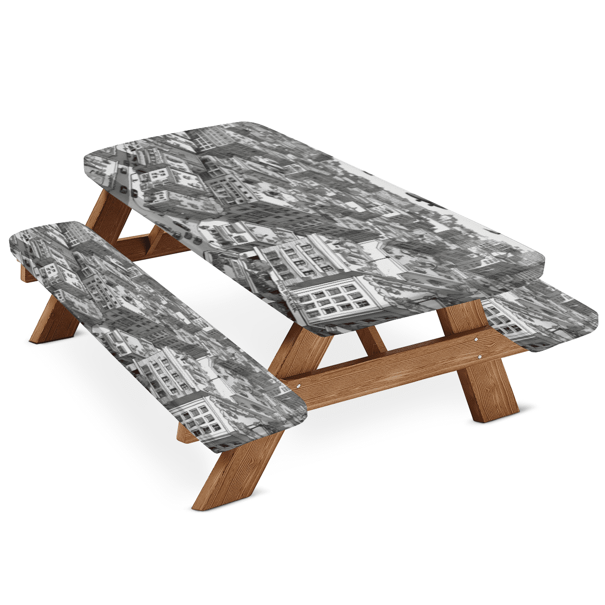 ADECORIVY City Plane Picnic Table Cover with Bench Covers, Waterproof ...