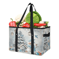 ADECORIVY Cute Snowman Christmas Trees Reusable Grocery Bags, Foldable ...