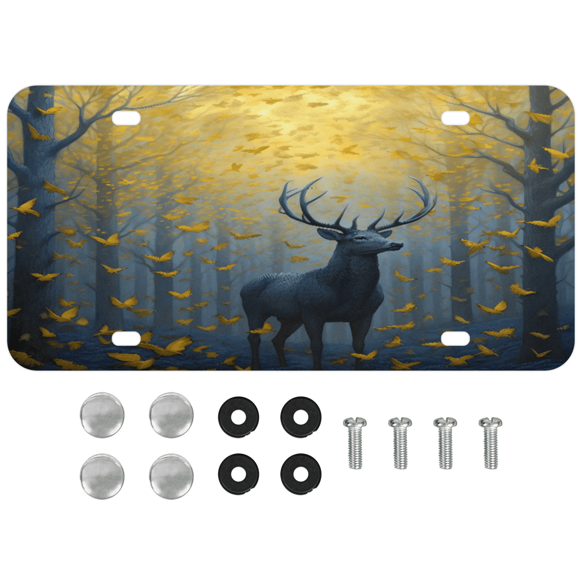 ADECORIVY Deer Front License Plate, Wild Animal Novelty Vanity Tag ...