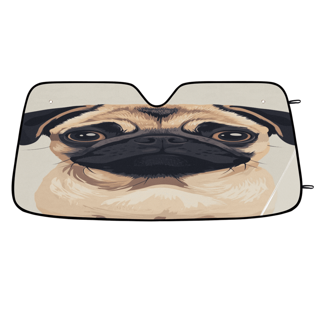 ADECORIVY Dog Windshield Sun Shade Car Sunshade for Front Window Pug ...