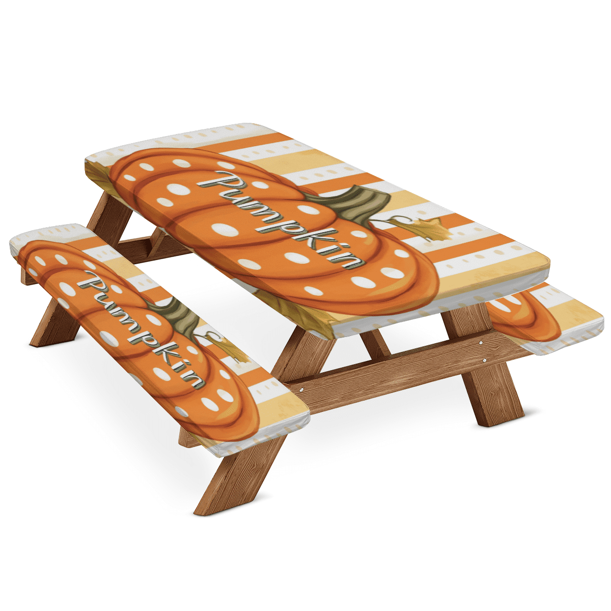 ADECORIVY Fall Pumpkin Picnic Table Cover with Bench Covers, Waterproof ...