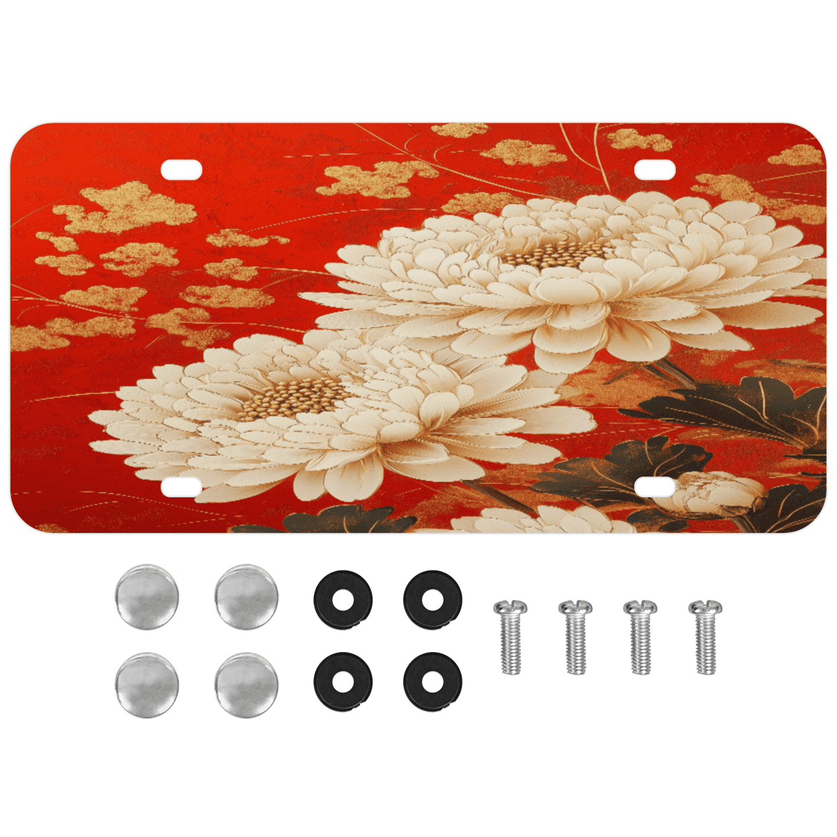 ADECORIVY Flowers Chrysanthemum Front License Plate, Floral Novelty ...
