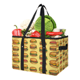 ADECORIVY Food Hamburger,fastfood Yellow Reusable Grocery Bags ...