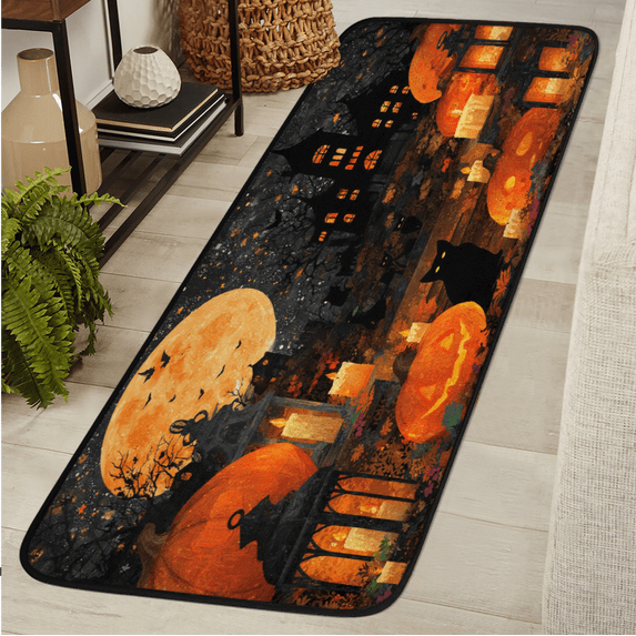 ADECORIVY Halloween Haunted House Hallway Runner Rug 2x6 Washable ...