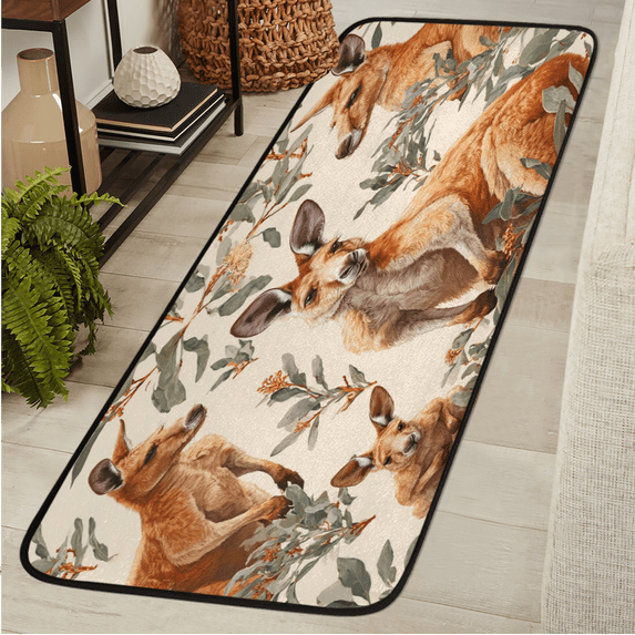 ADECORIVY Kangaroo Hallway Runner Rug 2x6 Washable Kitchen Runner Non ...