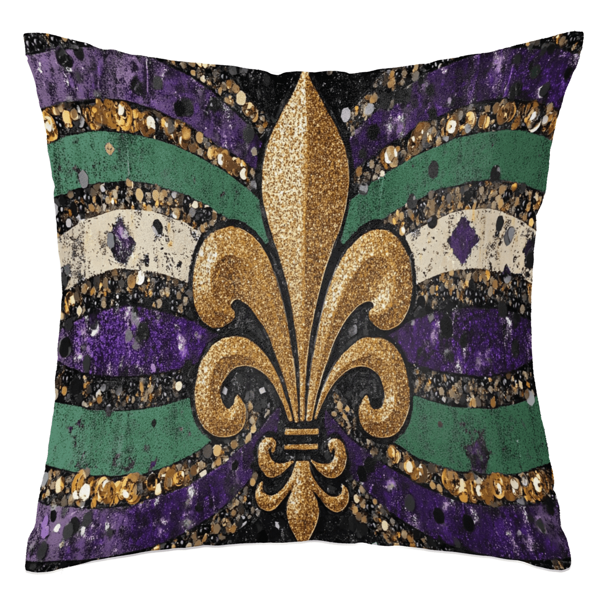ADECORIVY Mardi Gras Throw Pillow Cover Decorative Pillow Cover 16x16 ...