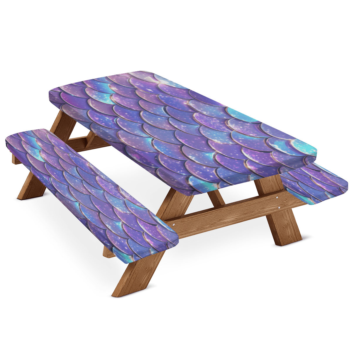 ADECORIVY Mermaid Picnic Table Cover with Bench Covers, Waterproof ...