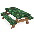 ADECORIVY Mermaid Scales Picnic Table Cover with Bench Covers ...