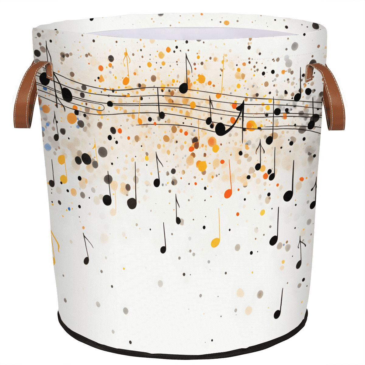ADECORIVY Musical Note Dots Laundry Hamper, Foldable Dirty Clothes ...