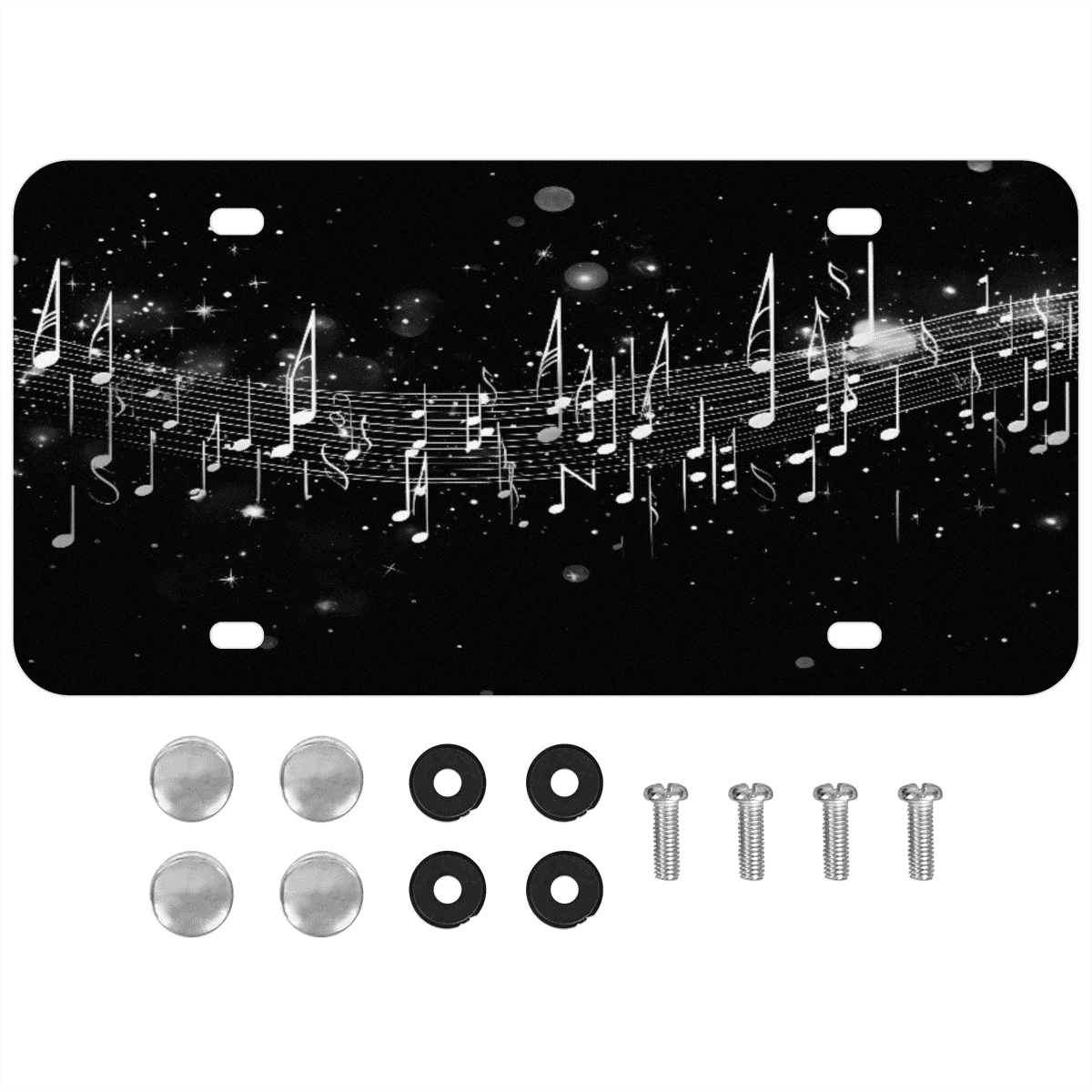 ADECORIVY Musical Note Front License Plate, Novelty Vanity Tag Aluminum ...