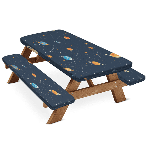 ADECORIVY Planet Space Cosmic Picnic Table Cover with Bench Covers ...