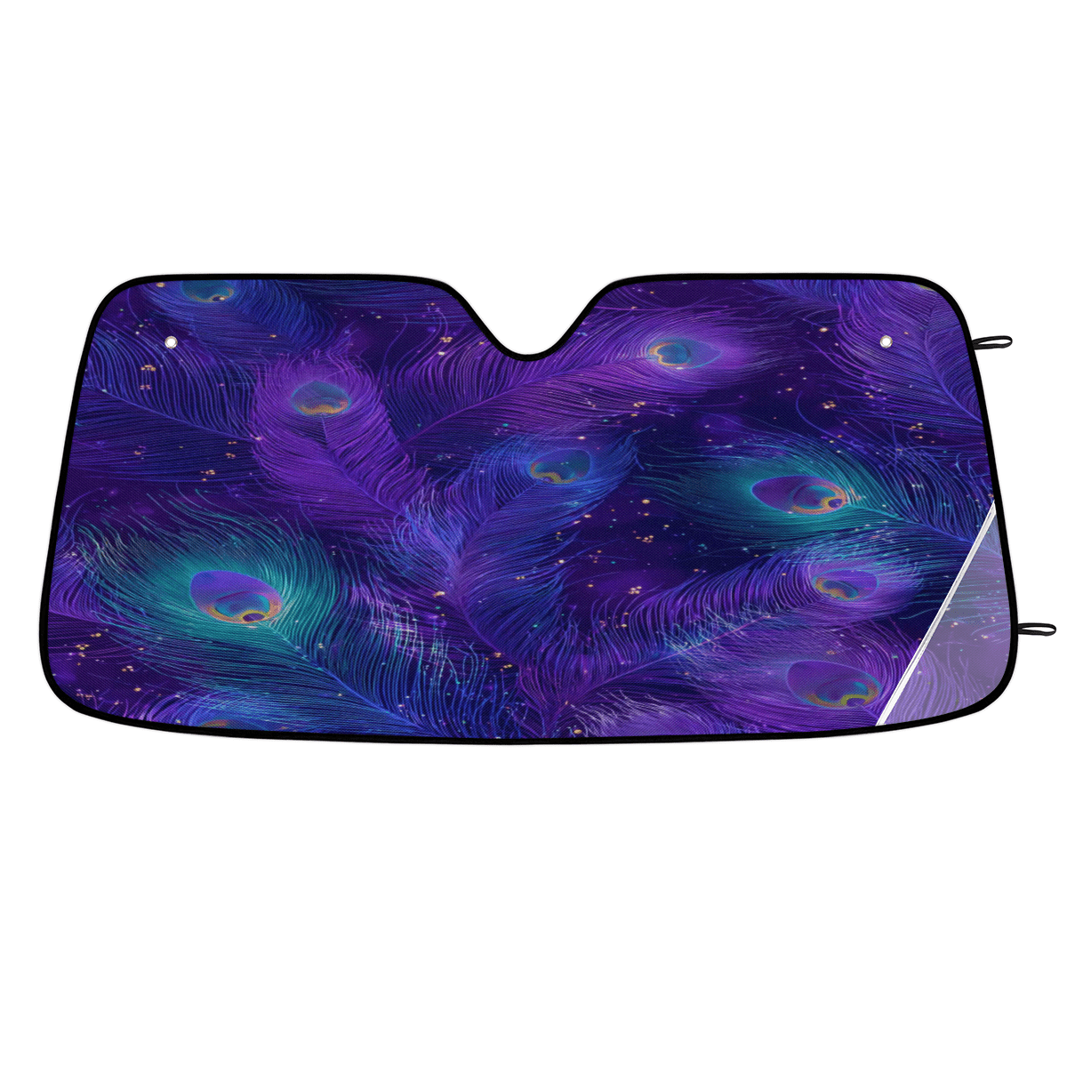 ADECORIVY Purple Peacock Feathers Car Windshield Sun Shade, Front ...