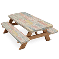 ADECORIVY Seashells Picnic Table Cover with Bench Covers, Waterproof ...