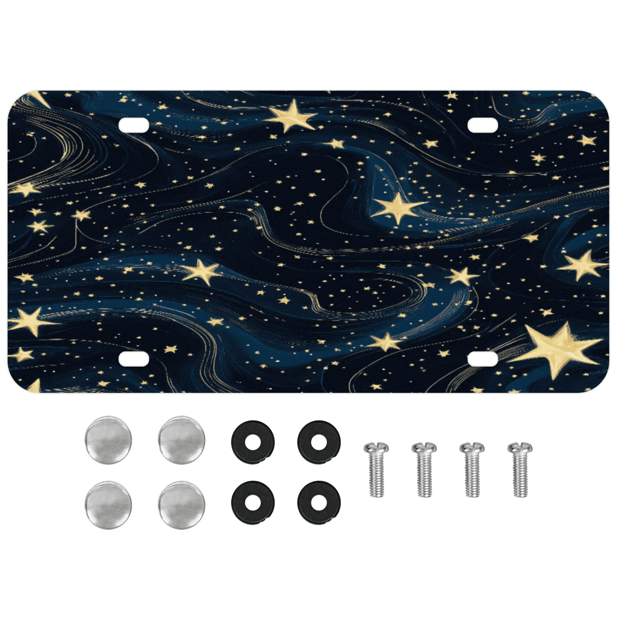 ADECORIVY Shooting Stars Front License Plate, Starry Night Novelty ...