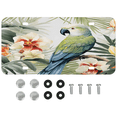 ADECORIVY Tropical White Cockatoo Parrot License Plate, Aluminum ...
