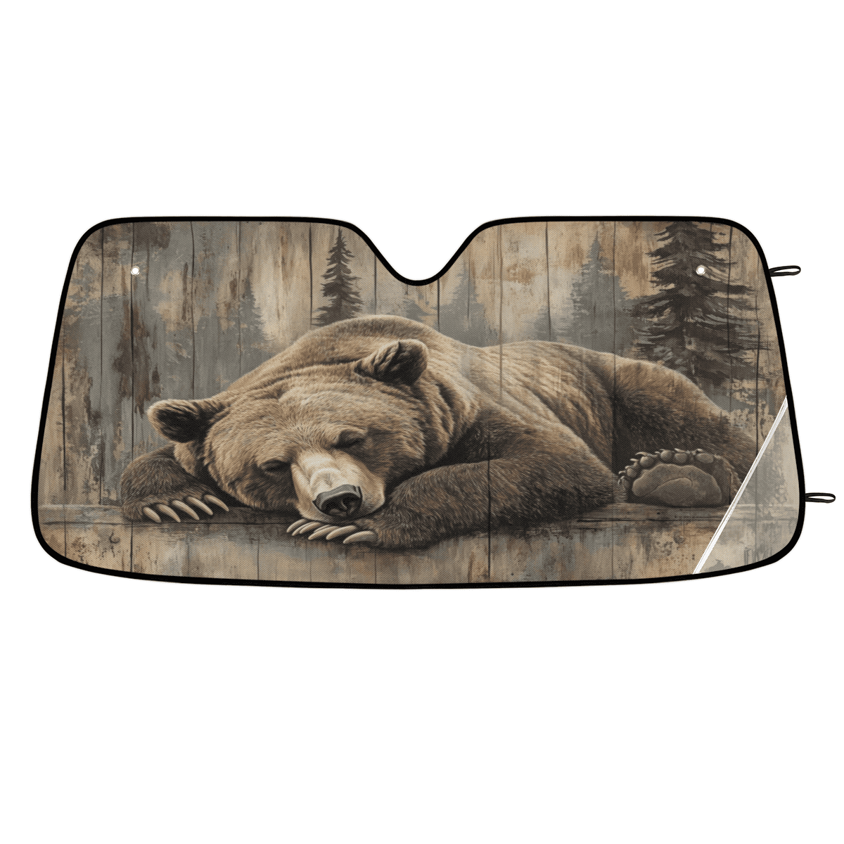 ADECORIVY Vintage Bear Windshield Sun Shade Car Sunshade for Front ...
