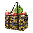 ADECORIVY Yellow Floral Printing Reusable Grocery Bags, Foldable ...