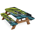 ADECORIVY Zebra Skin Picnic Table Cover with Bench Covers, Waterproof ...