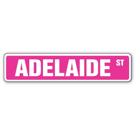 ADELAIDE Street Sign Childrens Name Room Sign | Indoor/Outdoor | 36 ...