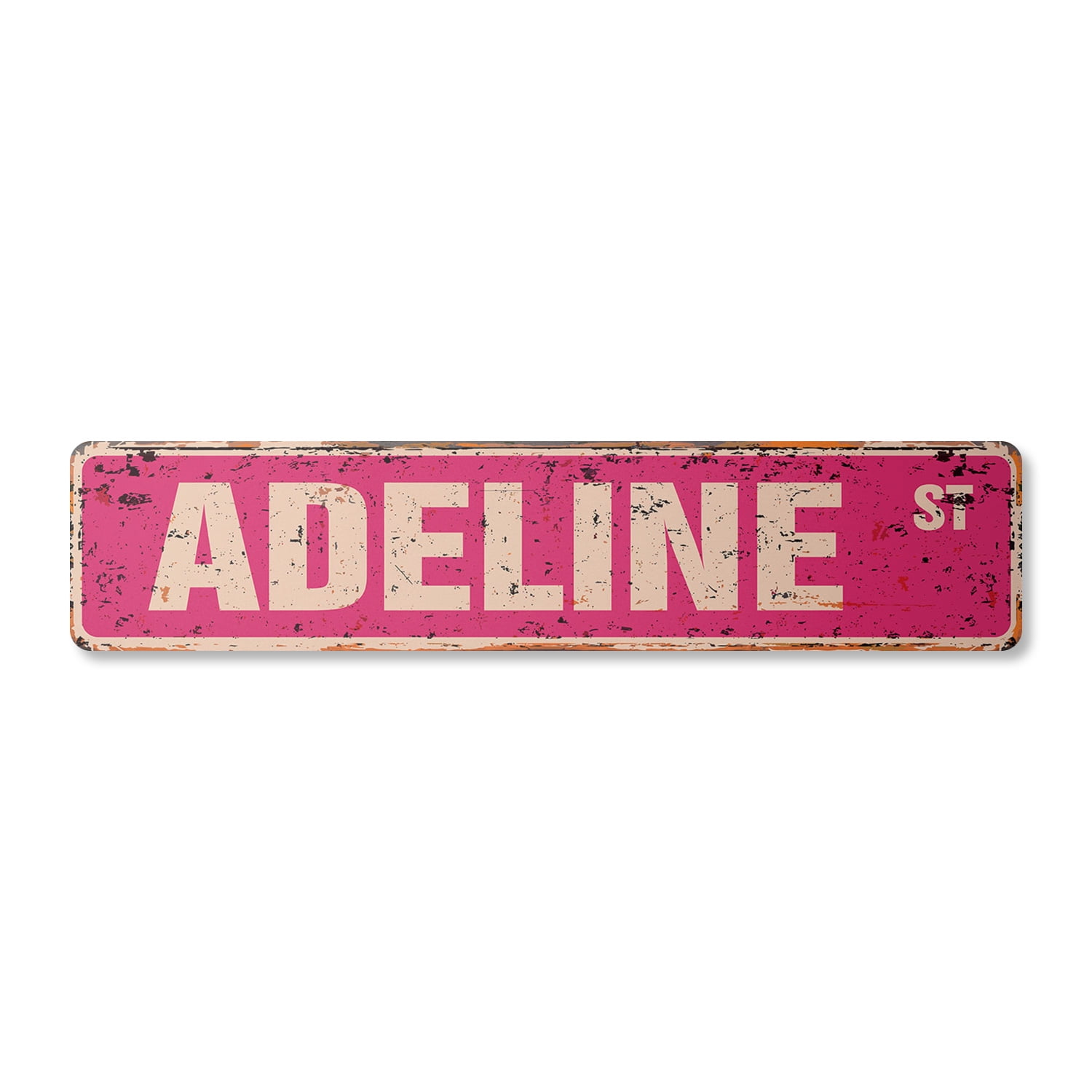 ADELINE Vintage Plastic Street Sign Childrens Name Room Sign | Indoor ...