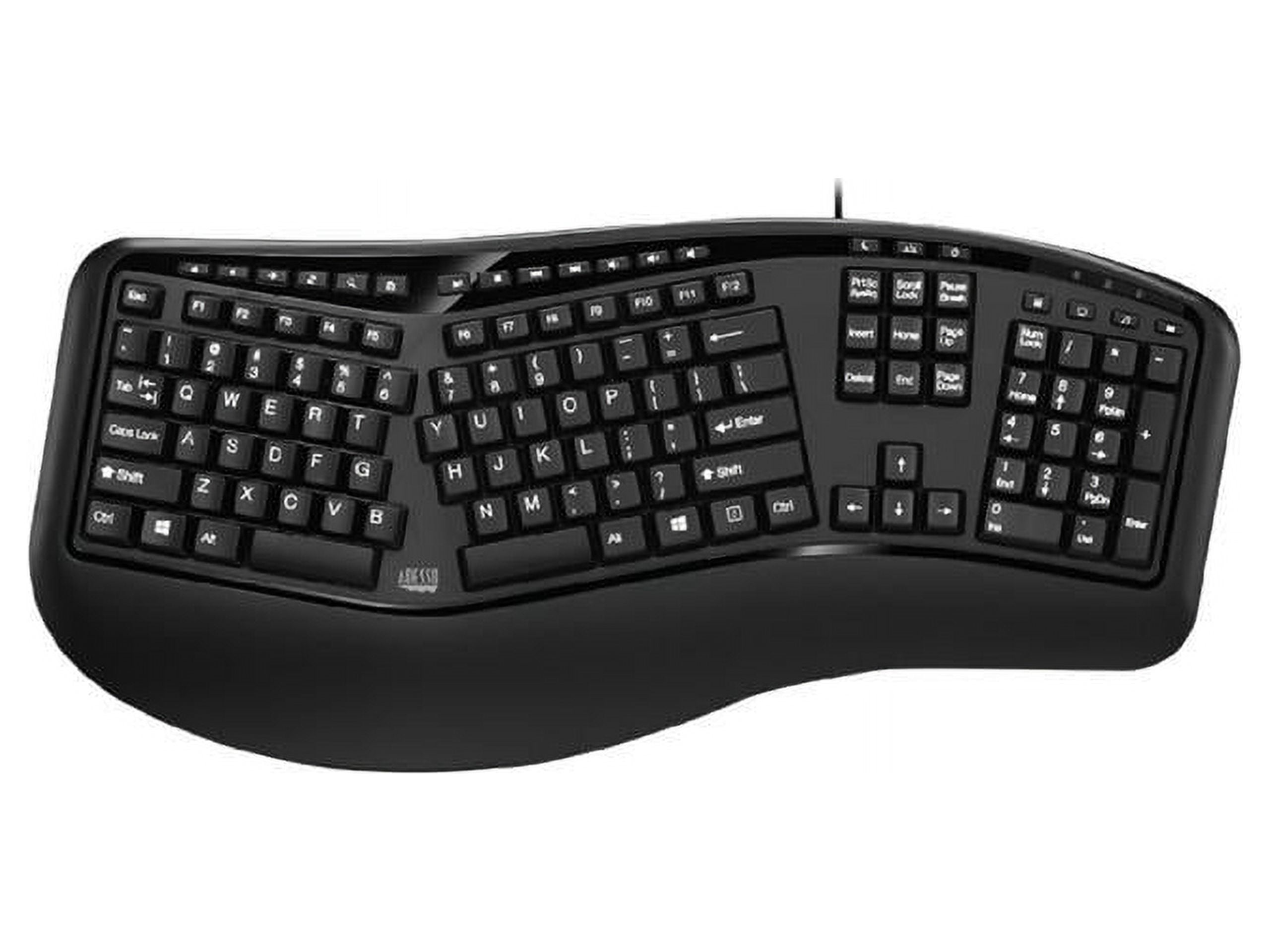 ADESSO AKB-150UB Desktop Ergonomic Keyboard - Black - Walmart.com