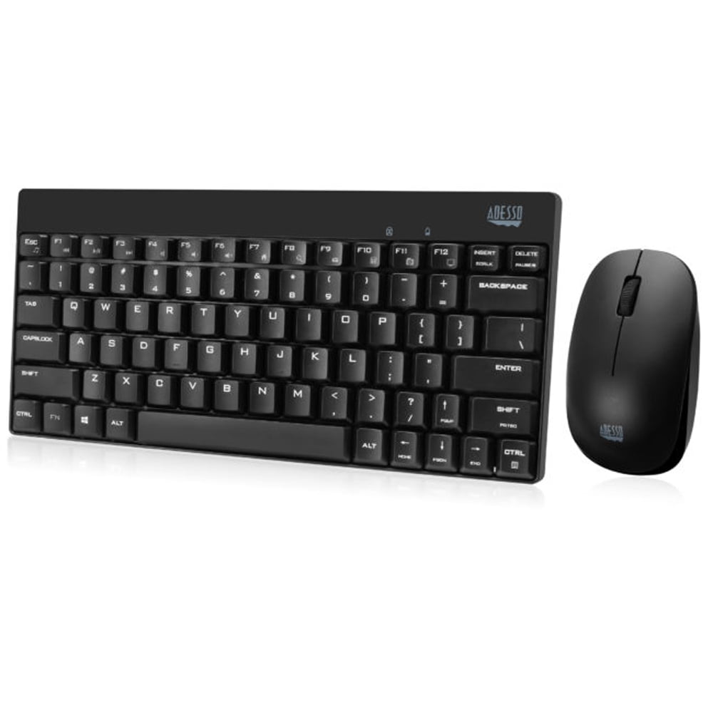 Adesso WKB-1100CB - Wireless Spill Resistant Mini Keyboard & Mouse ...