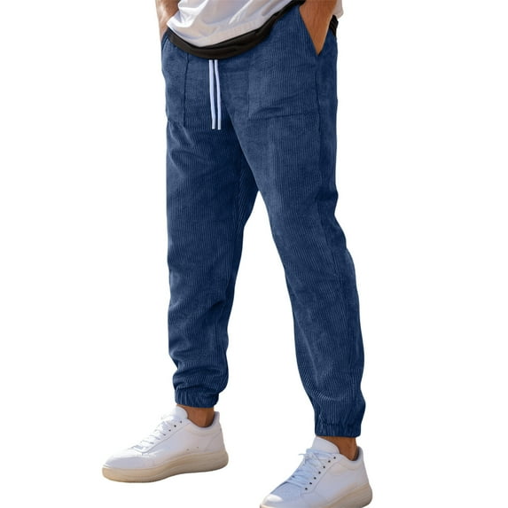 ADEYPCGD Men's Retro Casual Tapered Leg Sports Trousers for Autumn ...