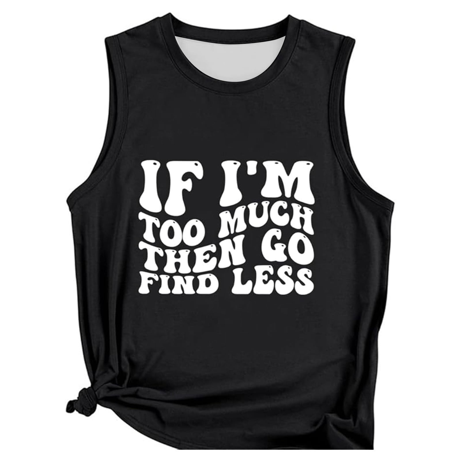 ADEYPCGD Women Sleeveless Tops Letter Graphic Sleeveless Tank Top For ...