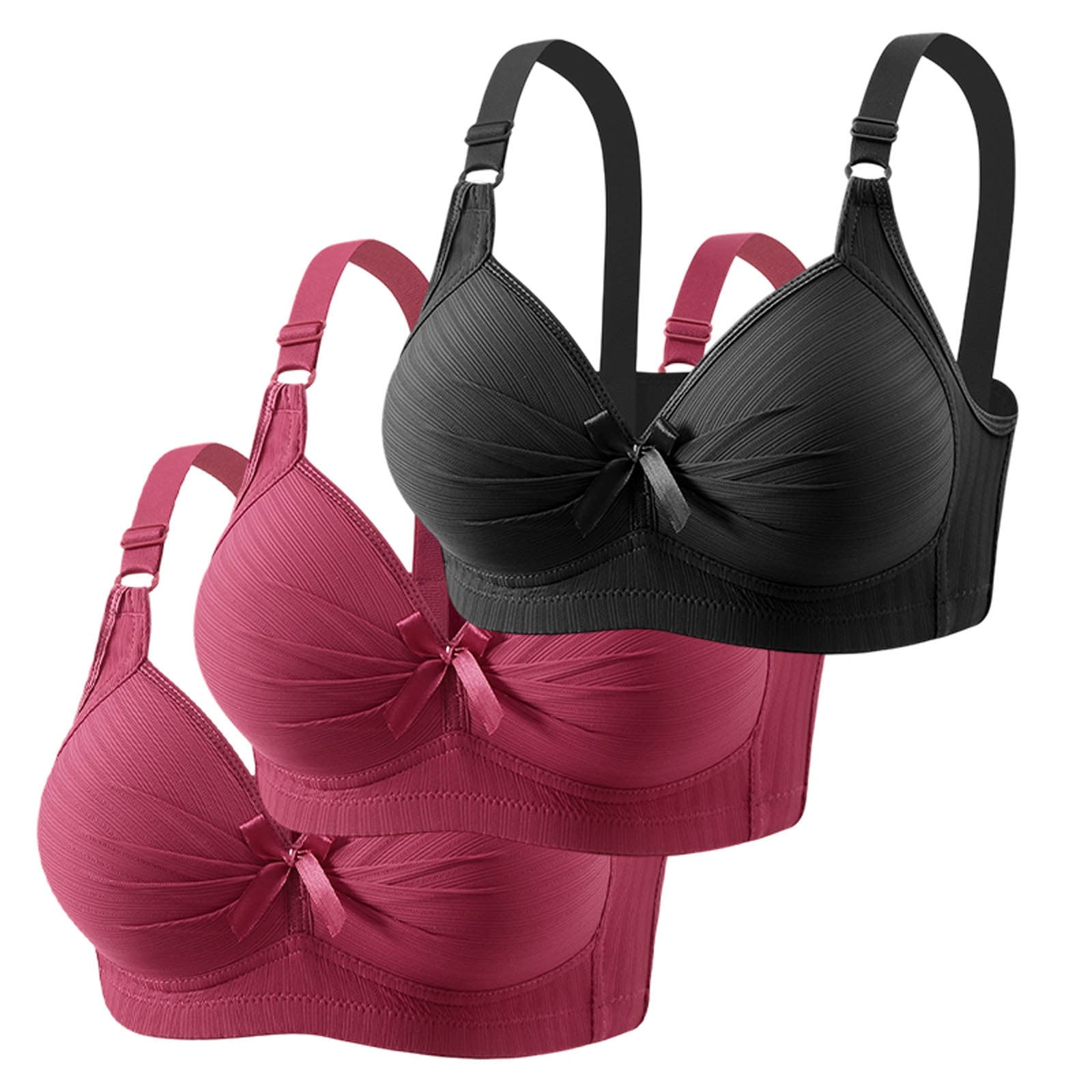 ADEYPCGD Women’s Bras Bras for Women No Underwire Wave Push Up Wireless ...
