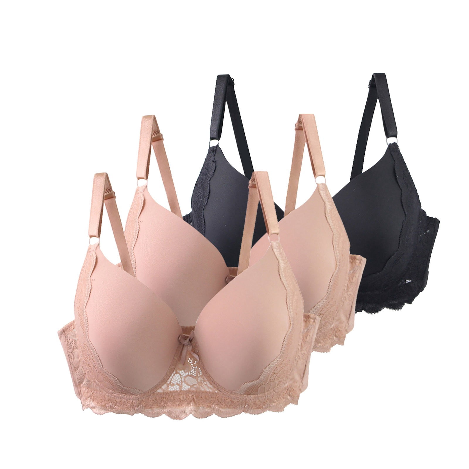 ADEYPCGD Women’s Bras Bras for Women Supportive Wireless Push Up Bra ...