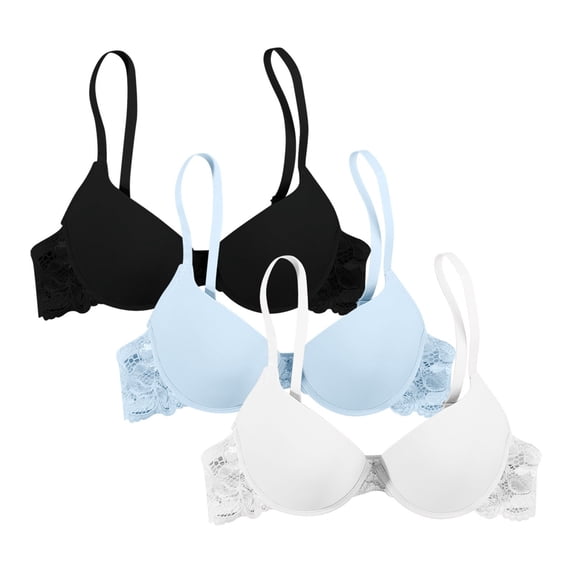 ADEYPCGD Women’s Bras Women's Wireless Seamless Matte Mini Rib Bra ...