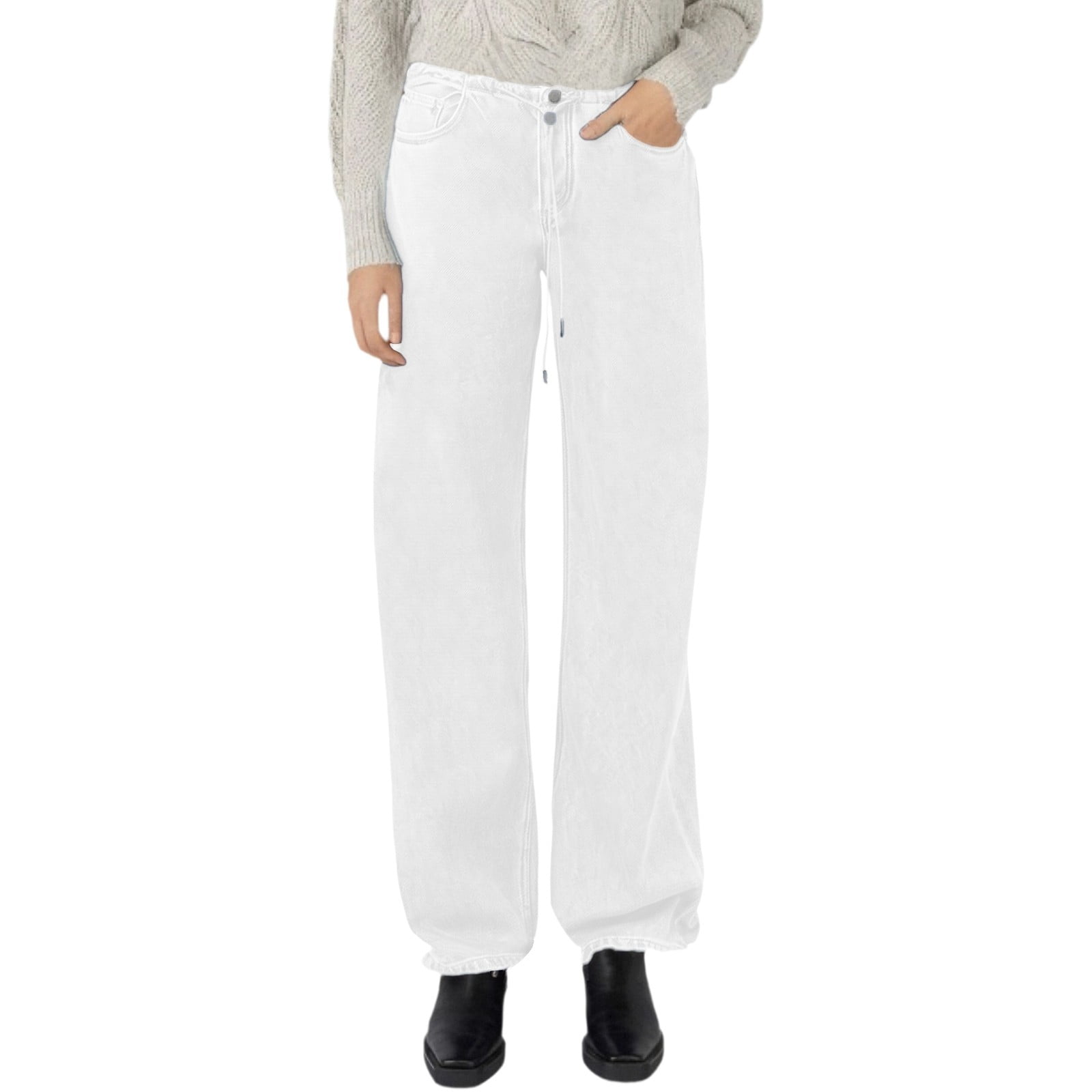 ADEYPCGD Women’s Daily Wear Stretchy Low Rise Jeans with Adjustable ...