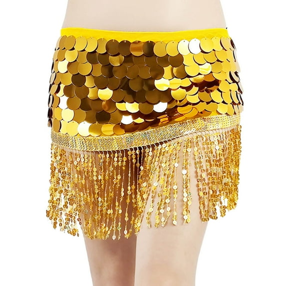 ADEYPCGD Women's Gleaming Sequin Fringe Party Skirt Sparkly Flapper ...